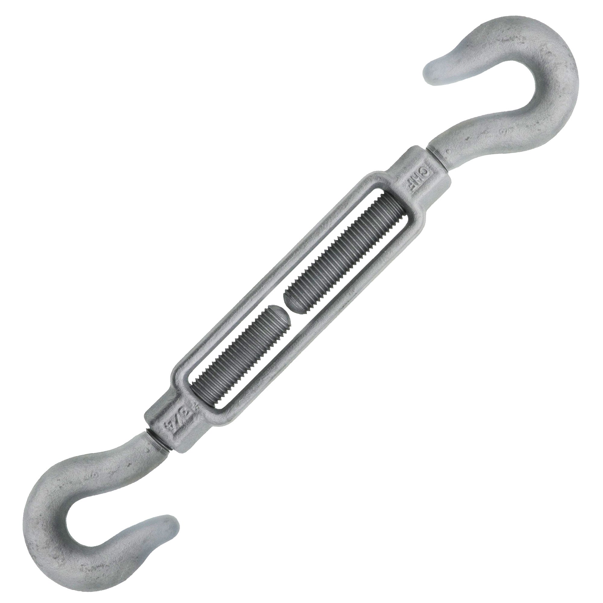 1/2" x 6" Chicago Hardware Hot Dip Galvanized Hook x Hook Turnbuckle