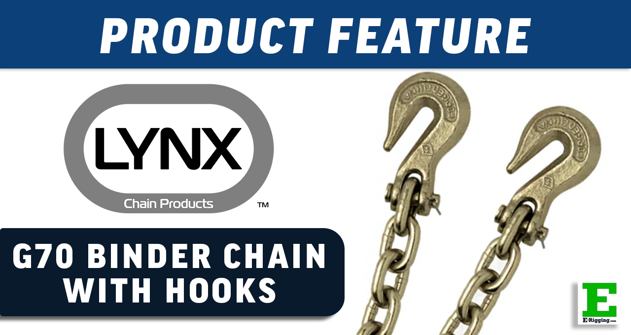 Lynx Grade 70 Yellow Chromate Binder Chain with Hooks