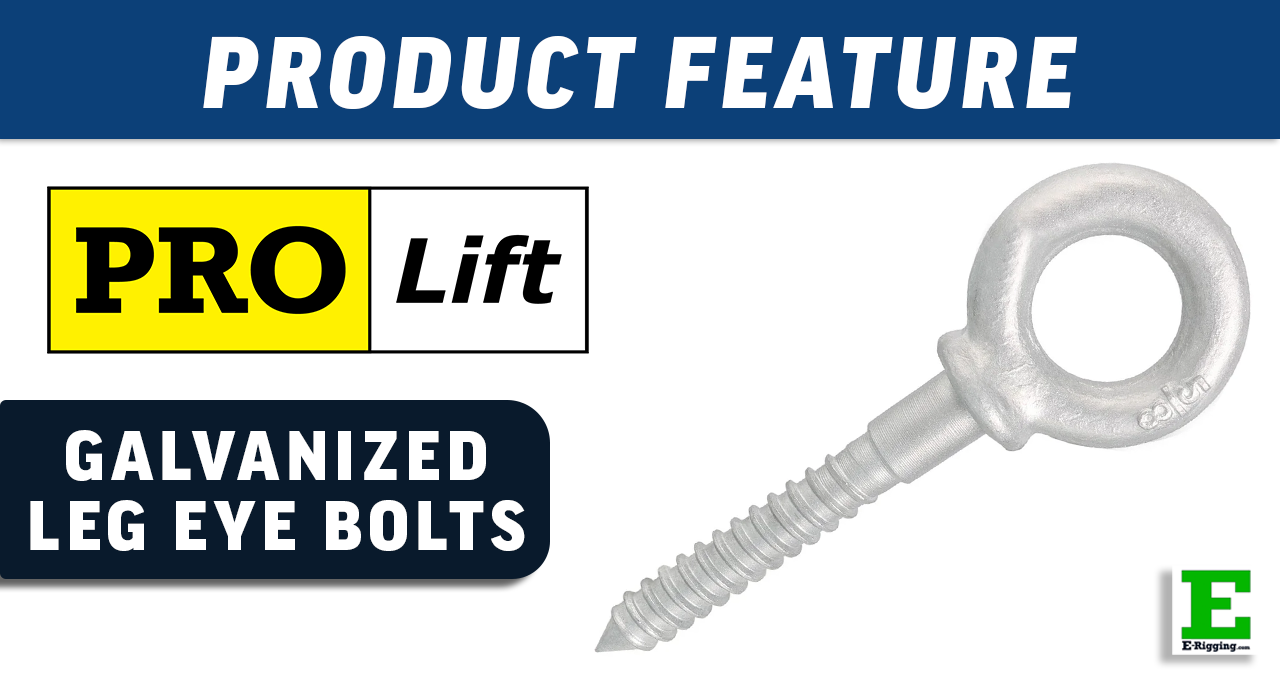 Pro Lift Galvanized Lag Eye Bolts