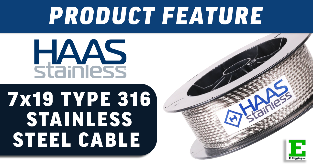 HAAS Stainless 7x19 Type 316 Stainless Steel Cable