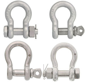 Marine Grade Shackles for Boating and Sailboat Rigging