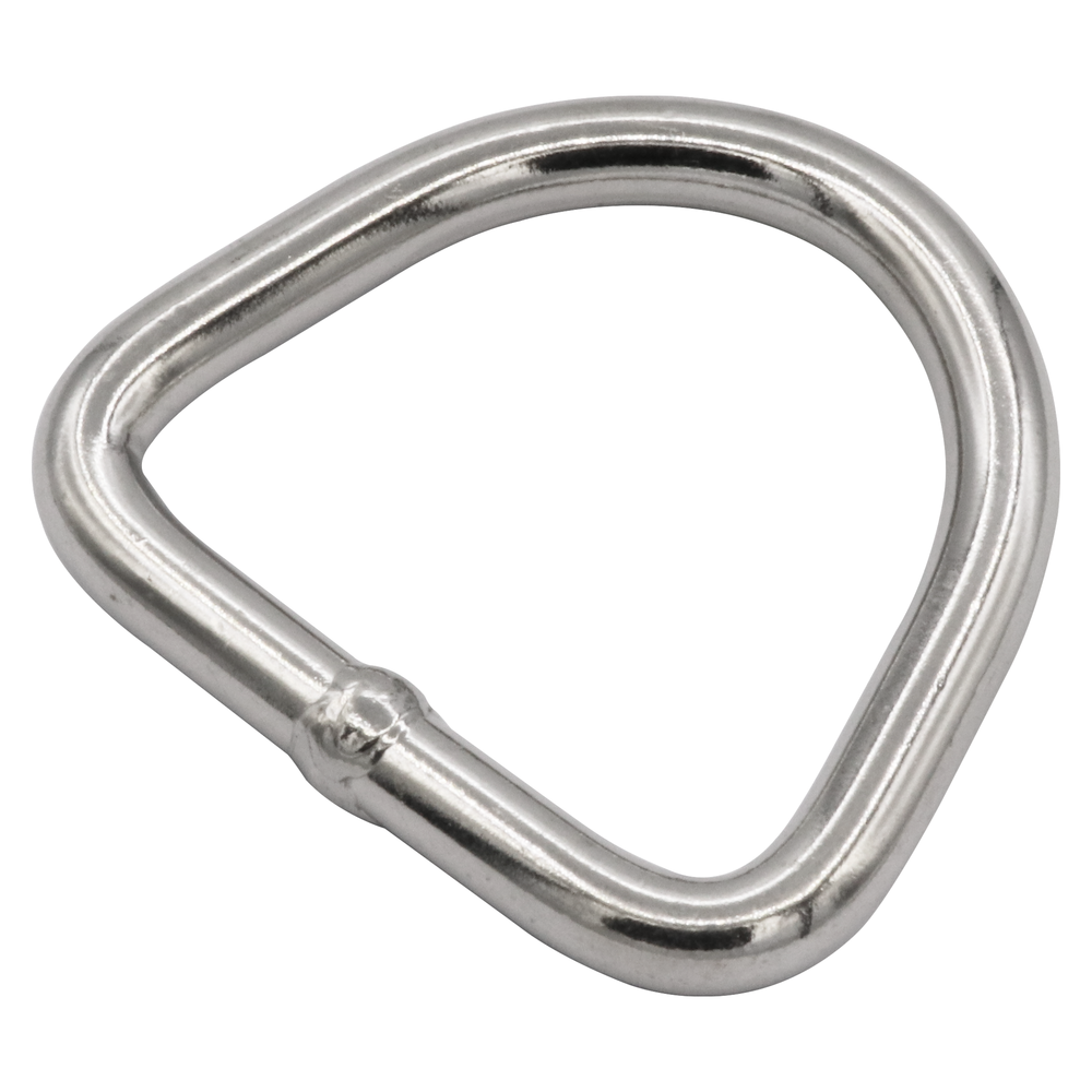3/16" x 1" Stainless Steel D Ring