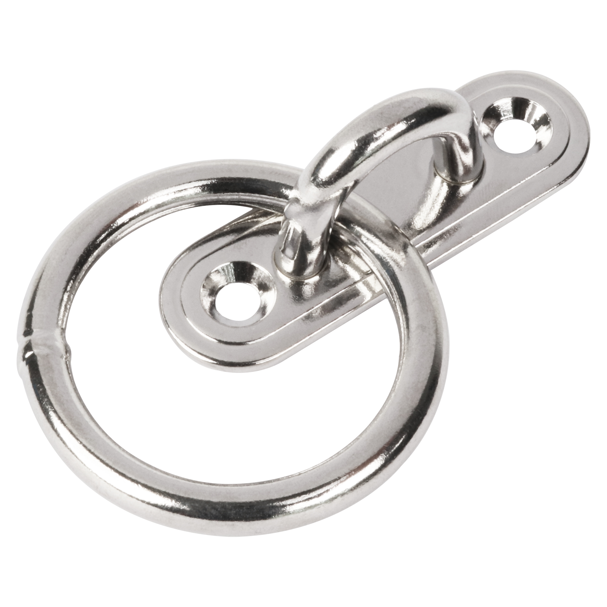 1/4" Type 304 Stainless Steel Oblong Pad Eye with Ring