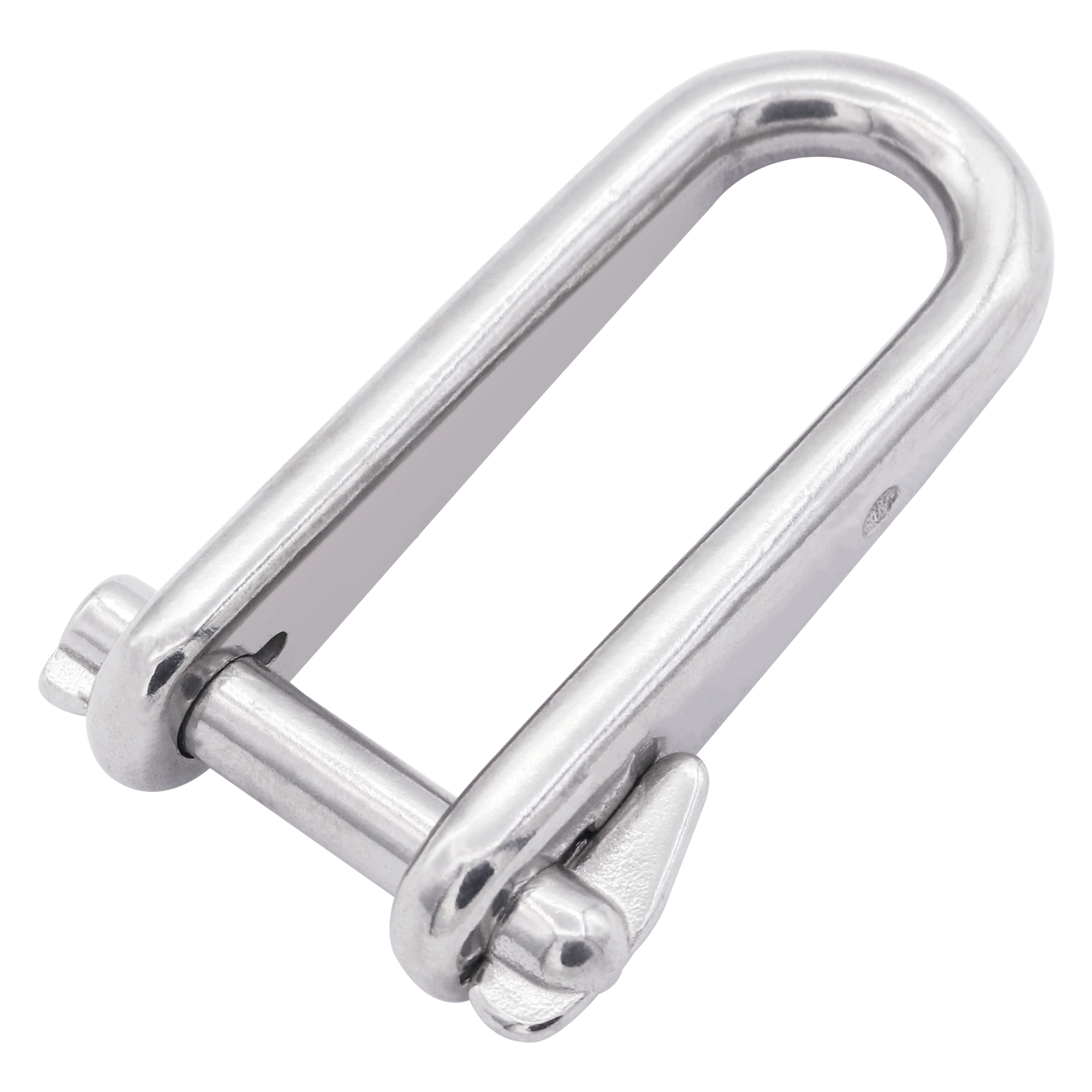 3/16" Type 316 Stainless Steel Key Pin Long D Shackle
