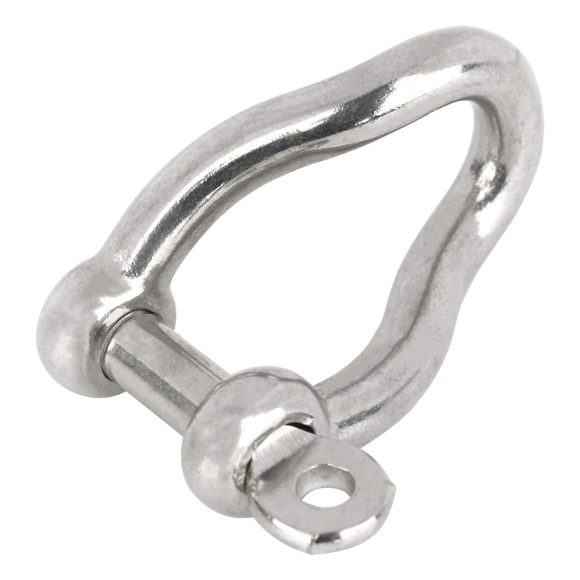 1/4" Type 316 Stainless Steel Captive Pin Twist Shackle