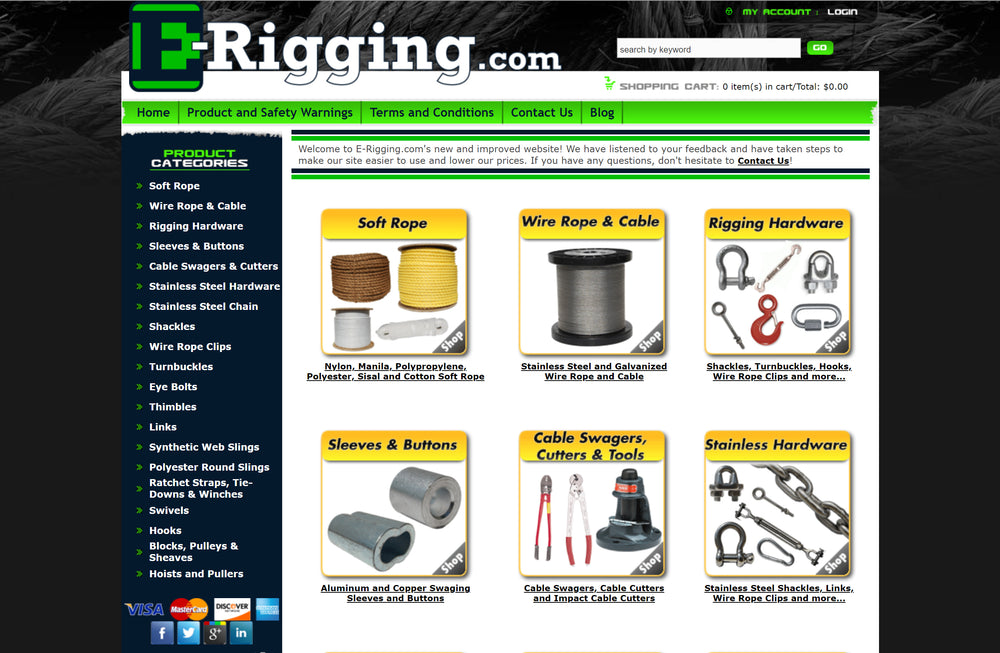 Web Design Time Machine - E-Rigging.com