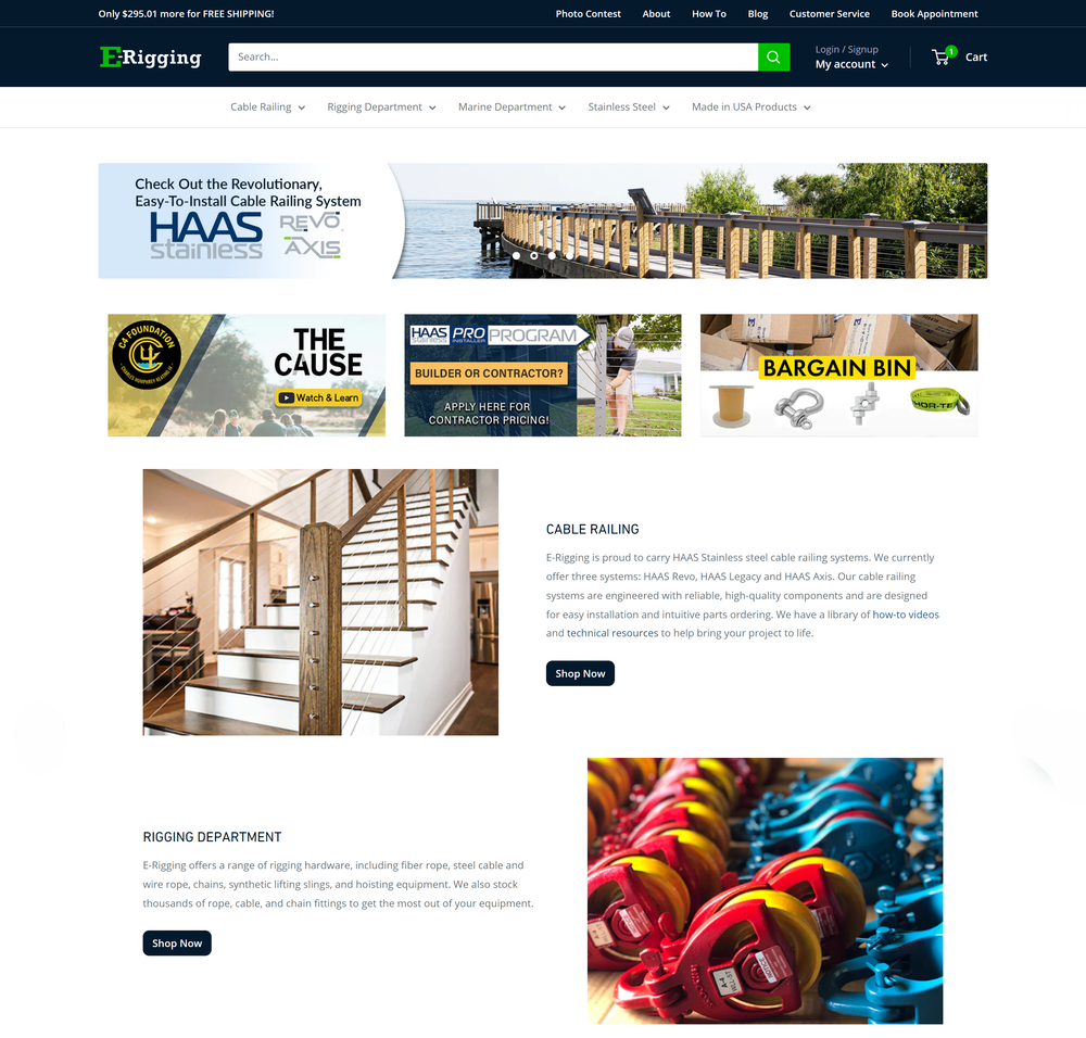 Web Design Time Machine - E-Rigging.com
