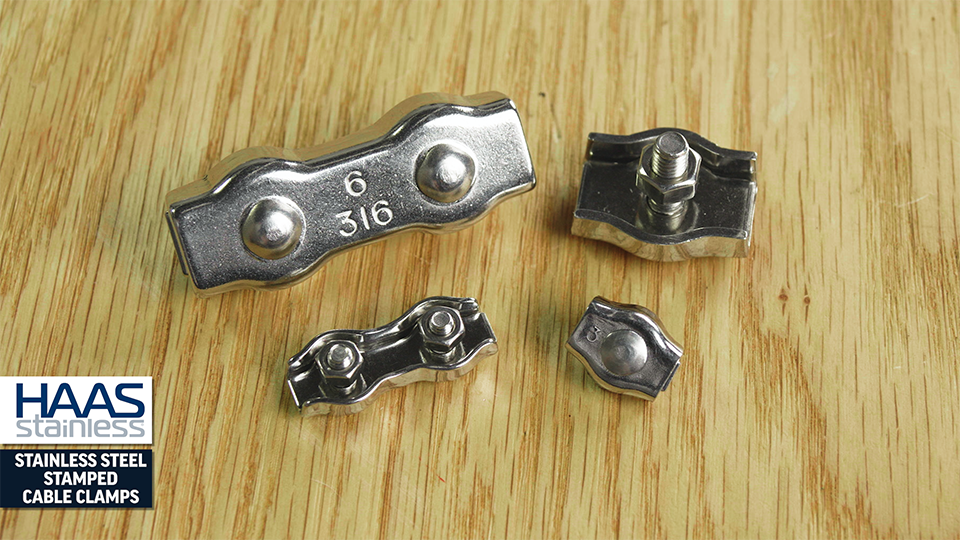 HAAS Stainless Steel Stamped Cable Clamps