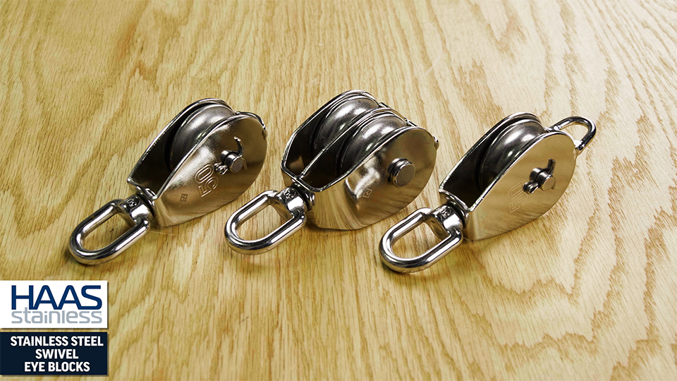 HAAS Stainless Swivel Eye Blocks