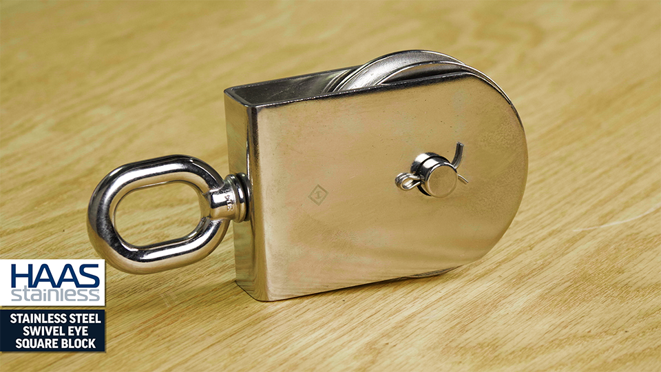 HAAS Stainless Swivel Eye Square Block