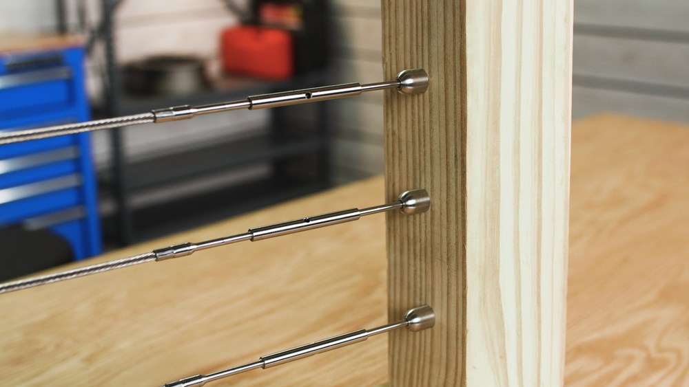 Straight Tensioners HAAS AXIS Cable Railing Components Installation