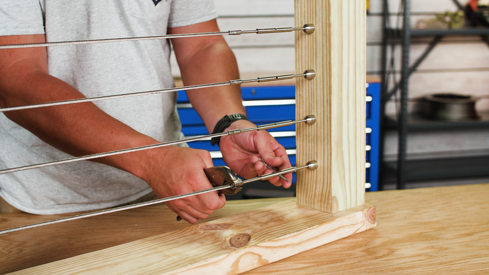 Straight Tensioners HAAS AXIS Cable Railing Components Installation