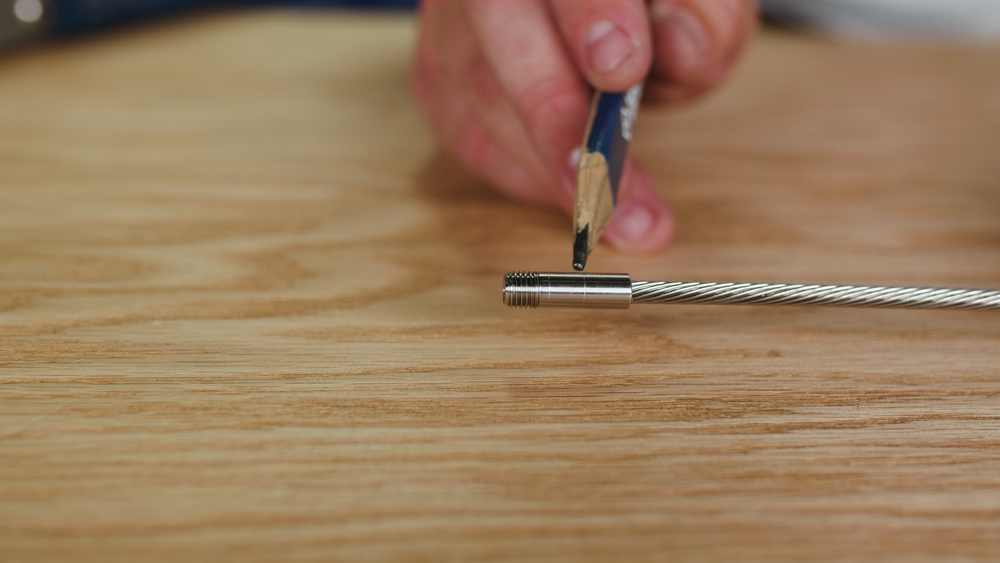 Straight End Stops HAAS AXIS Cable Railing Components Installation