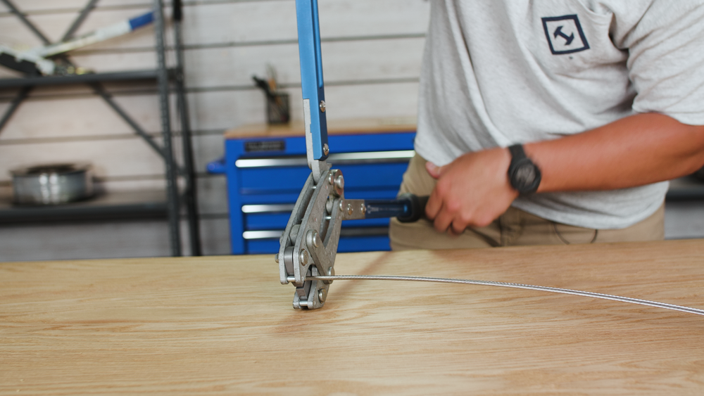 Straight End Stops HAAS AXIS Cable Railing Components Installation