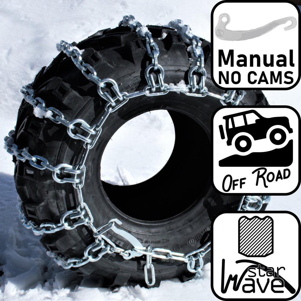 pewag 5.6mm, starWave, Double Spaced Ladder Pattern Tire Chains without ...
