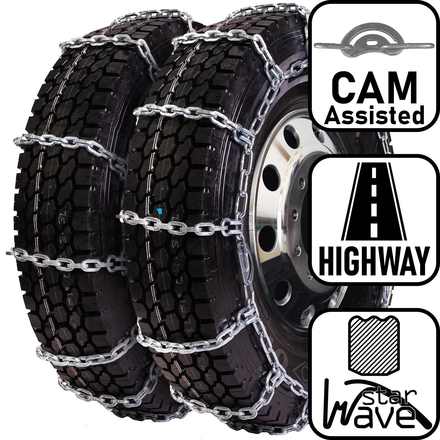 pewag 5.6mm, starWave, Ladder Pattern Tire Chains with Cams - Duals ...