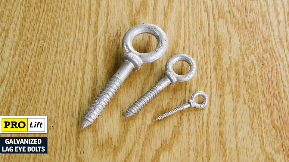 Pro Lift Galvanized Lag Eye Bolts