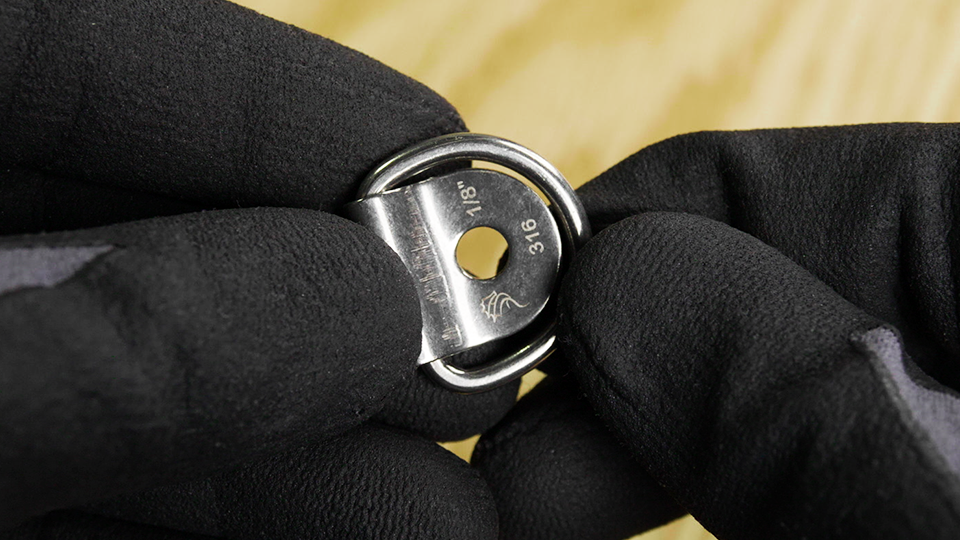 HAAS Stainless Steel D Ring with Pad Eye