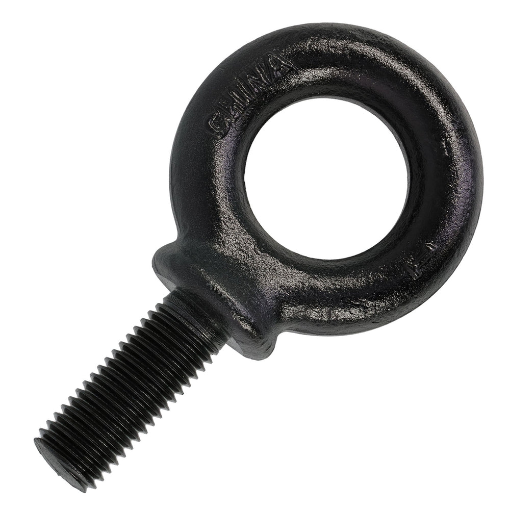 1" x 2-1/2" Shank Machinery Eye Bolt, Self-Colored