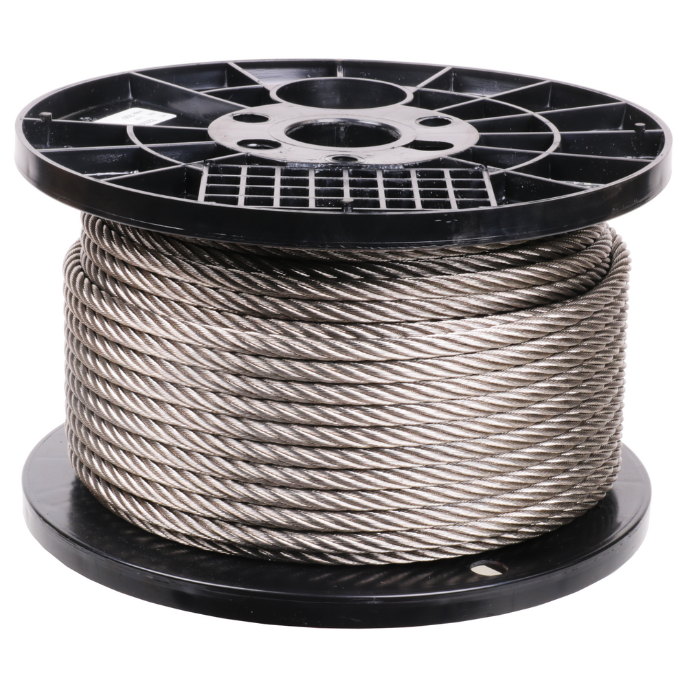 3/8" X 500', 7x19, Type 316 Stainless Steel Cable