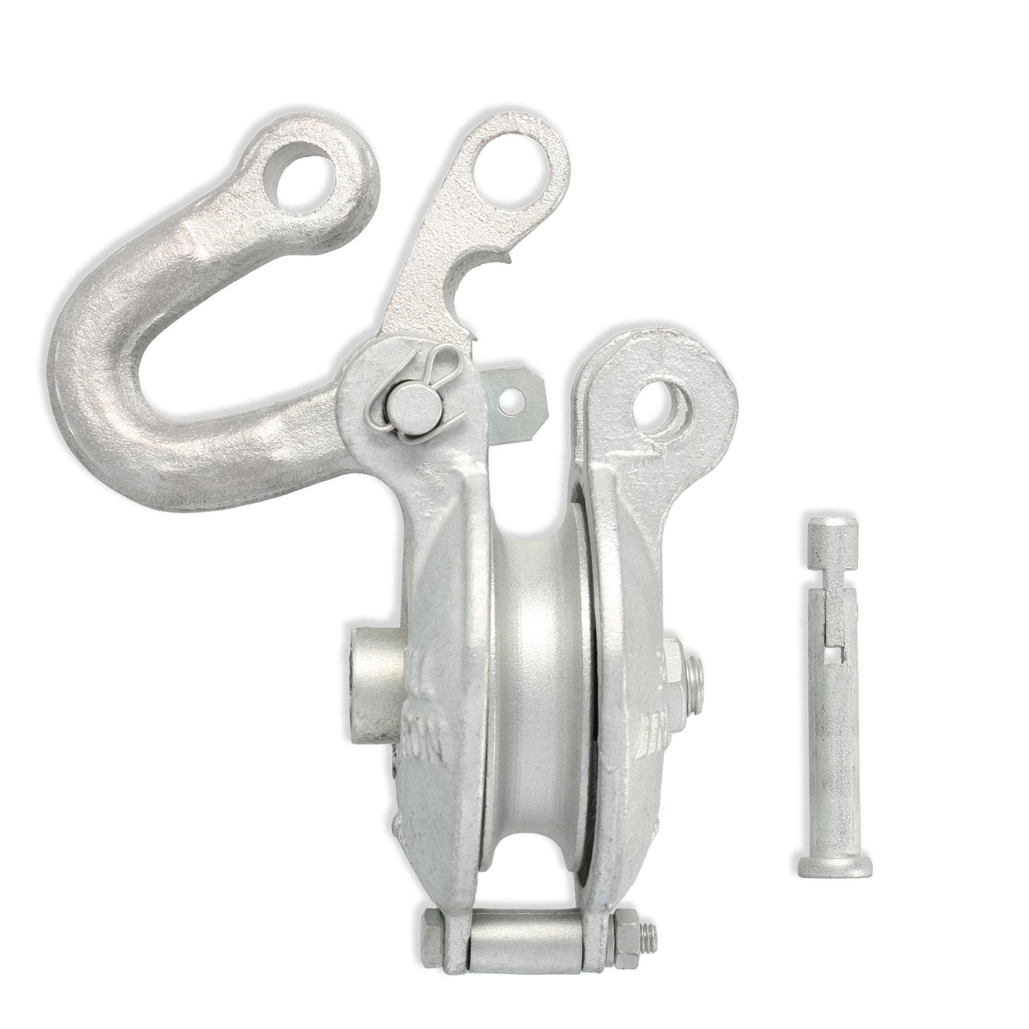 4" X 3 ton Light Duty Cast Sided Snatch Block for 3/8" Wire Rope