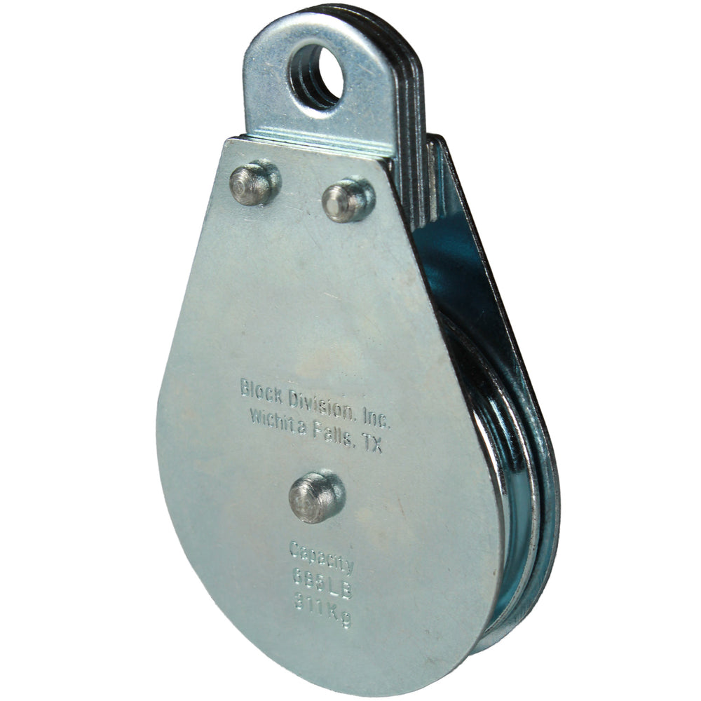 3/16" Cable x 1-1/2" Diameter Fixed Eye Block