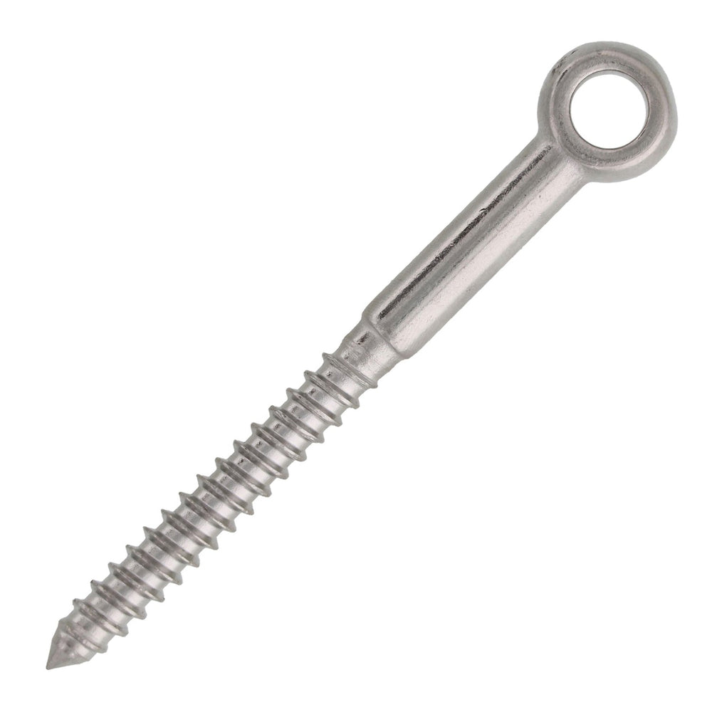 1/4" x 1.5" Stainless Steel Rod Lag Screw Eye Bolt