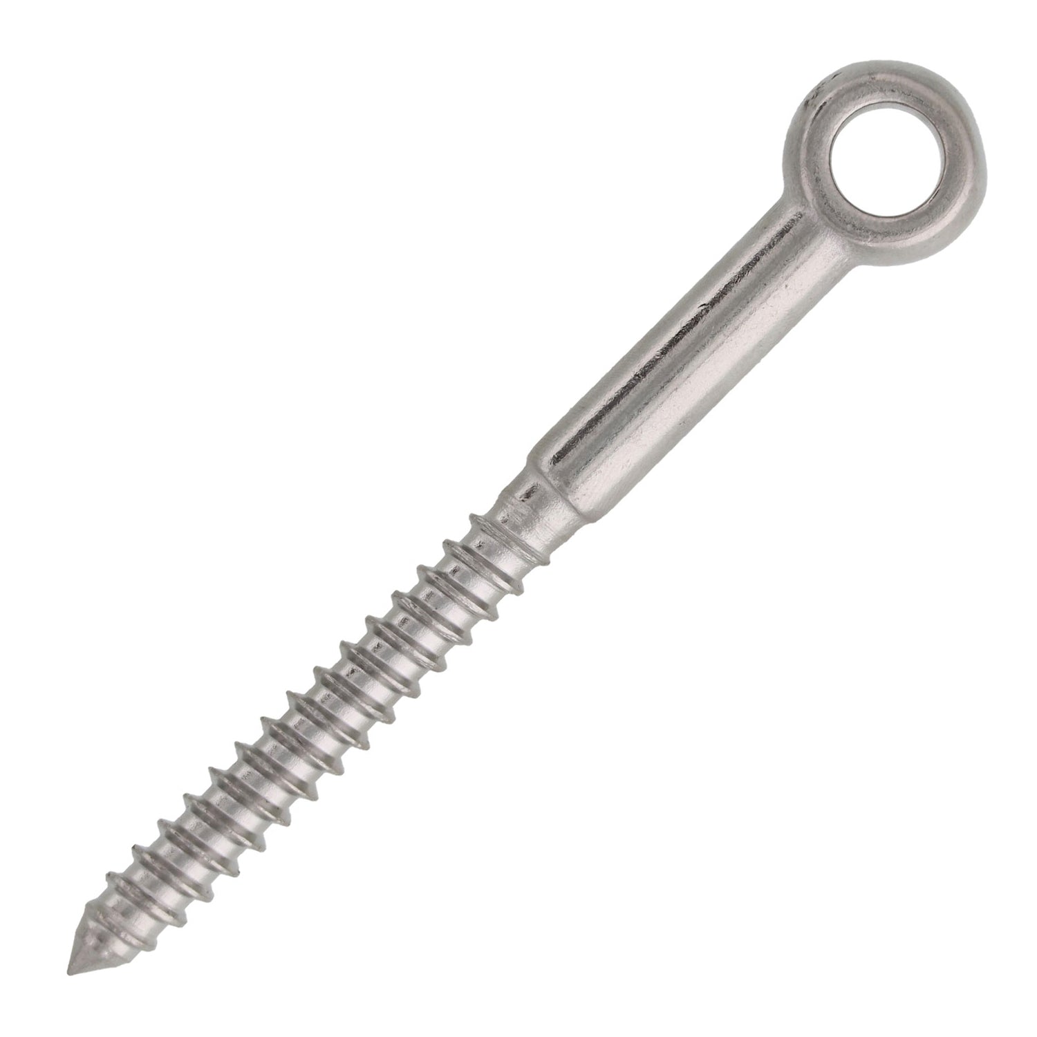 1/4" x 1.5" Stainless Steel Rod Lag Screw Eye Bolt