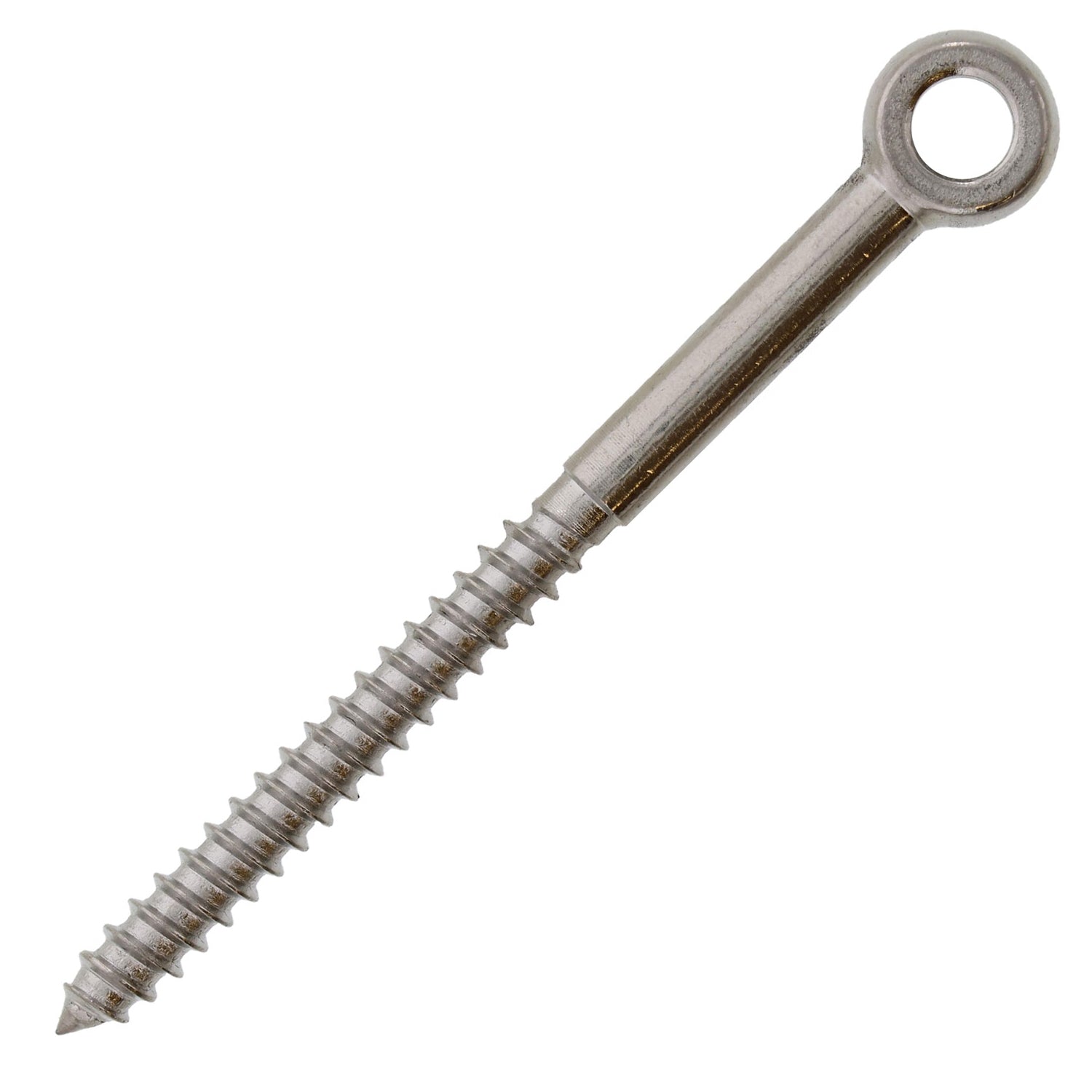 1/4" x 1.5" Stainless Steel Rod Lag Screw Eye Bolt
