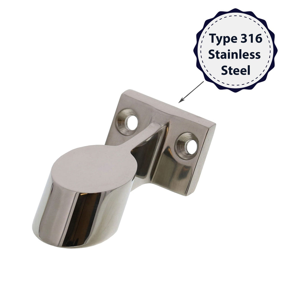 7/8" Tubing, 60 Degree Stainless Steel Stanchion End