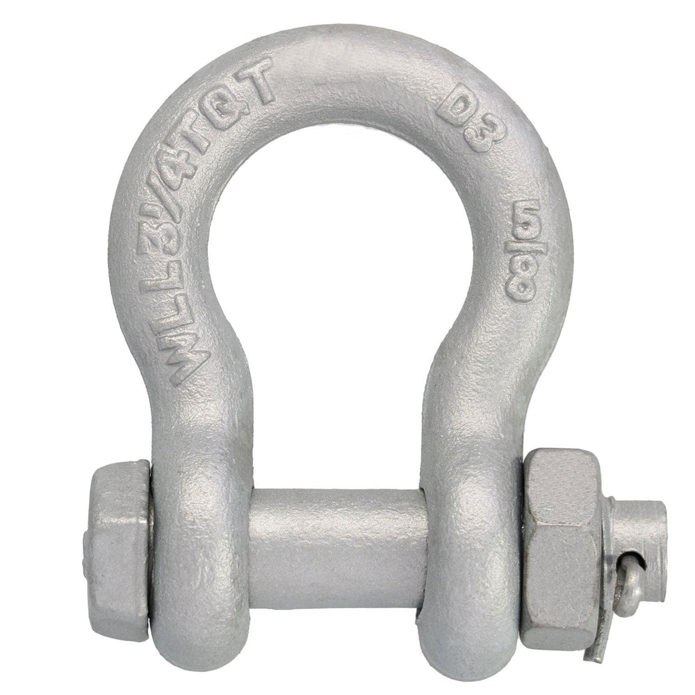 1/2 in., 2 ton, Galvanized Bolt-Type Anchor Shackle