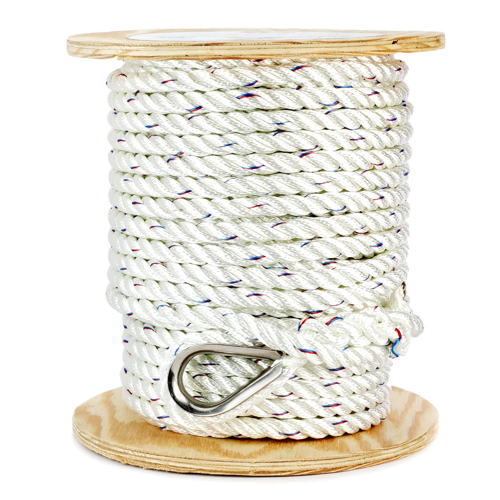 5/8" x 300' 3-Strand Nylon Anchor Line Rope