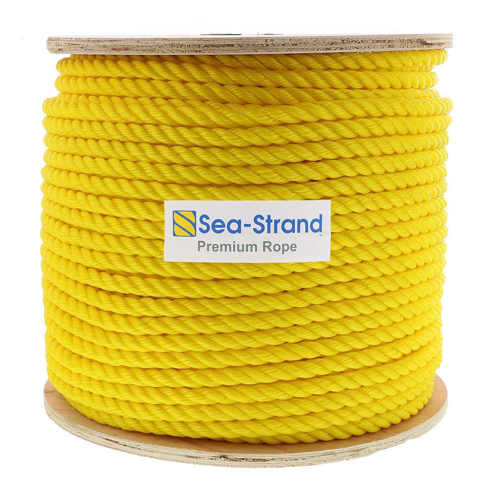 1/2" x 600' Reel, Yellow, 3-Strand Polypropylene Rope