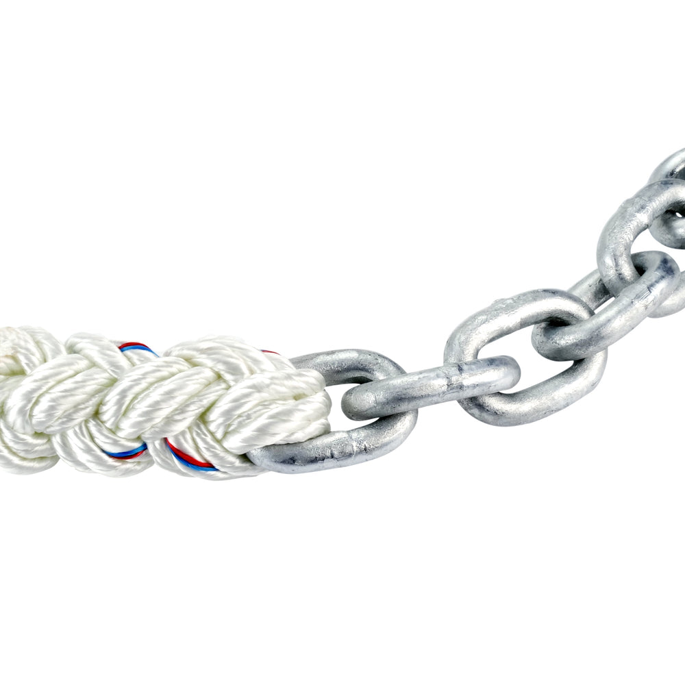 5/8" x 200' 8-Plait Nylon Rope and 5/16" x 15' G4 Chain Anchor Rode