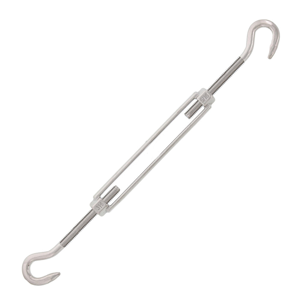 5/16" x 4-1/2" Stainless Steel Hook x Hook Turnbuckle