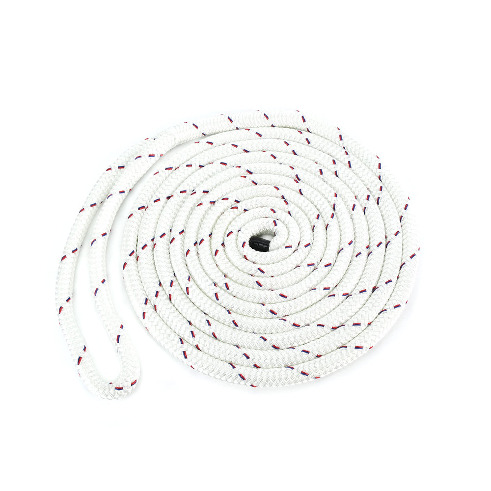 5/8" x 20' White Double Braid Nylon Dock Line Rope
