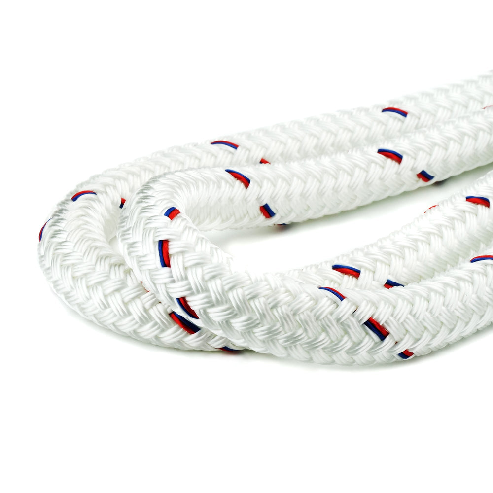5/8" x 20' White Double Braid Nylon Dock Line Rope