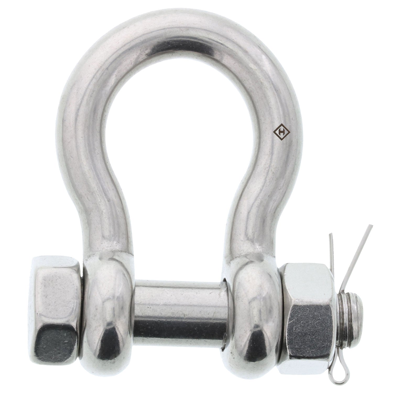 3/8 in., 2750 lb, Type 316 Stainless Steel Bolt-Type Anchor Shackle