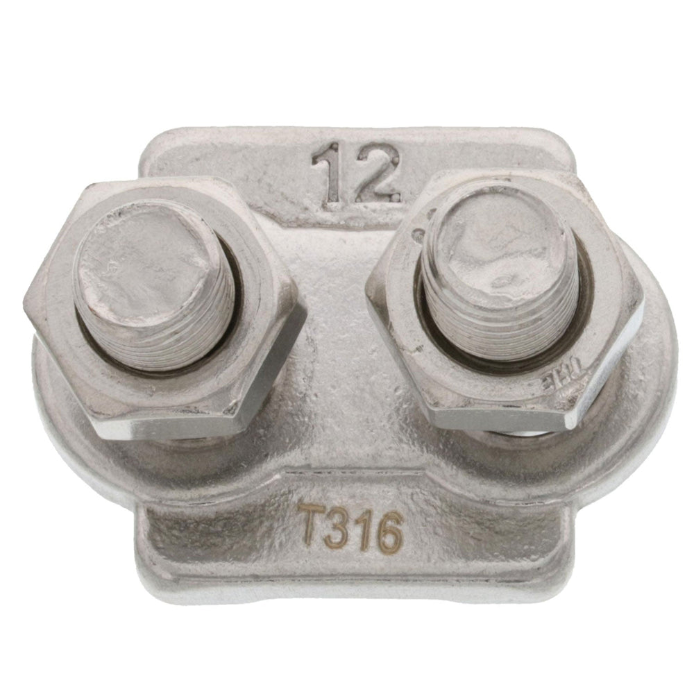 1/8" Type 316, Stainless Steel Cast Wire Rope Clip