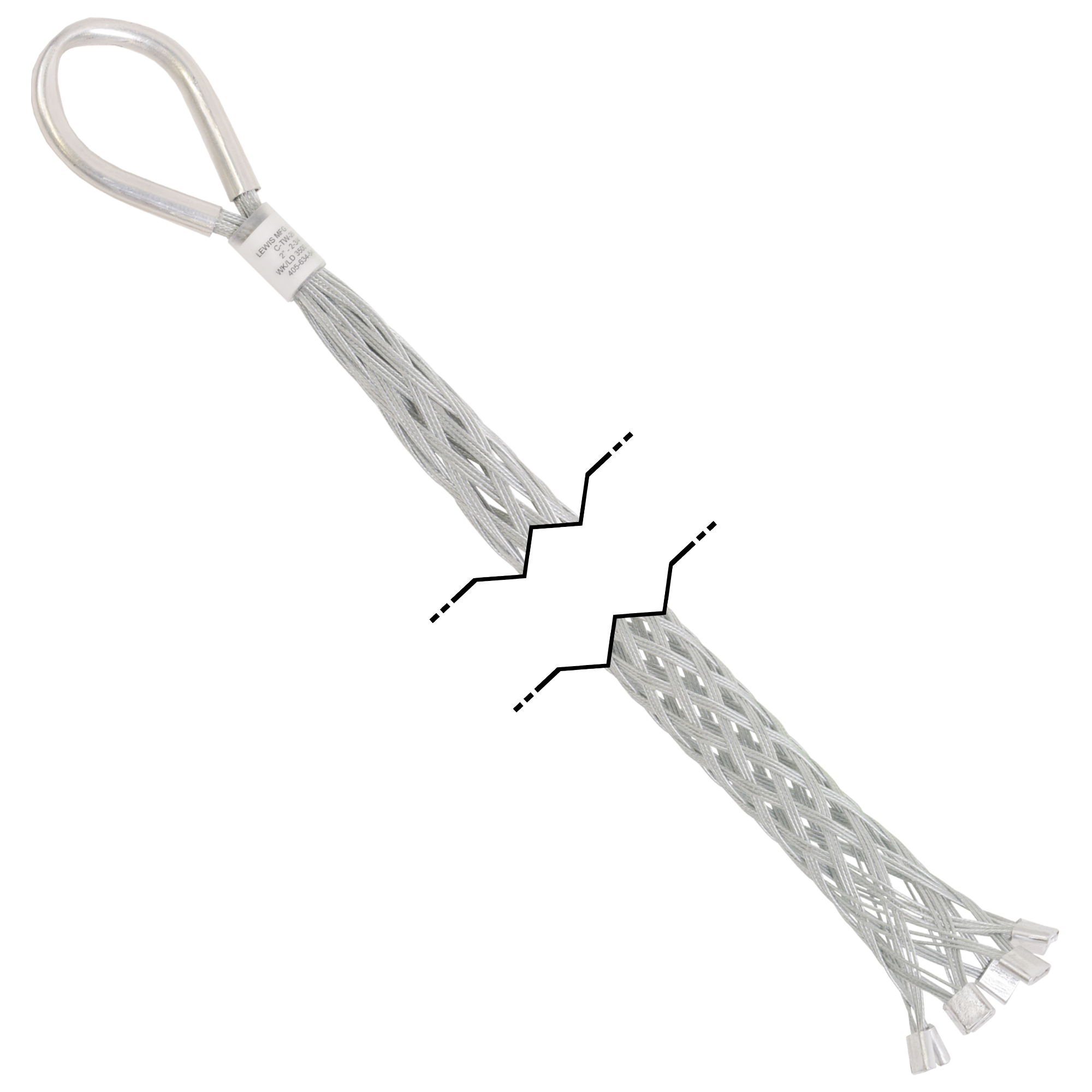 Lewis Pulling Grip 46" Triple Weave for 3-1/2" to 4-1/4" Cable