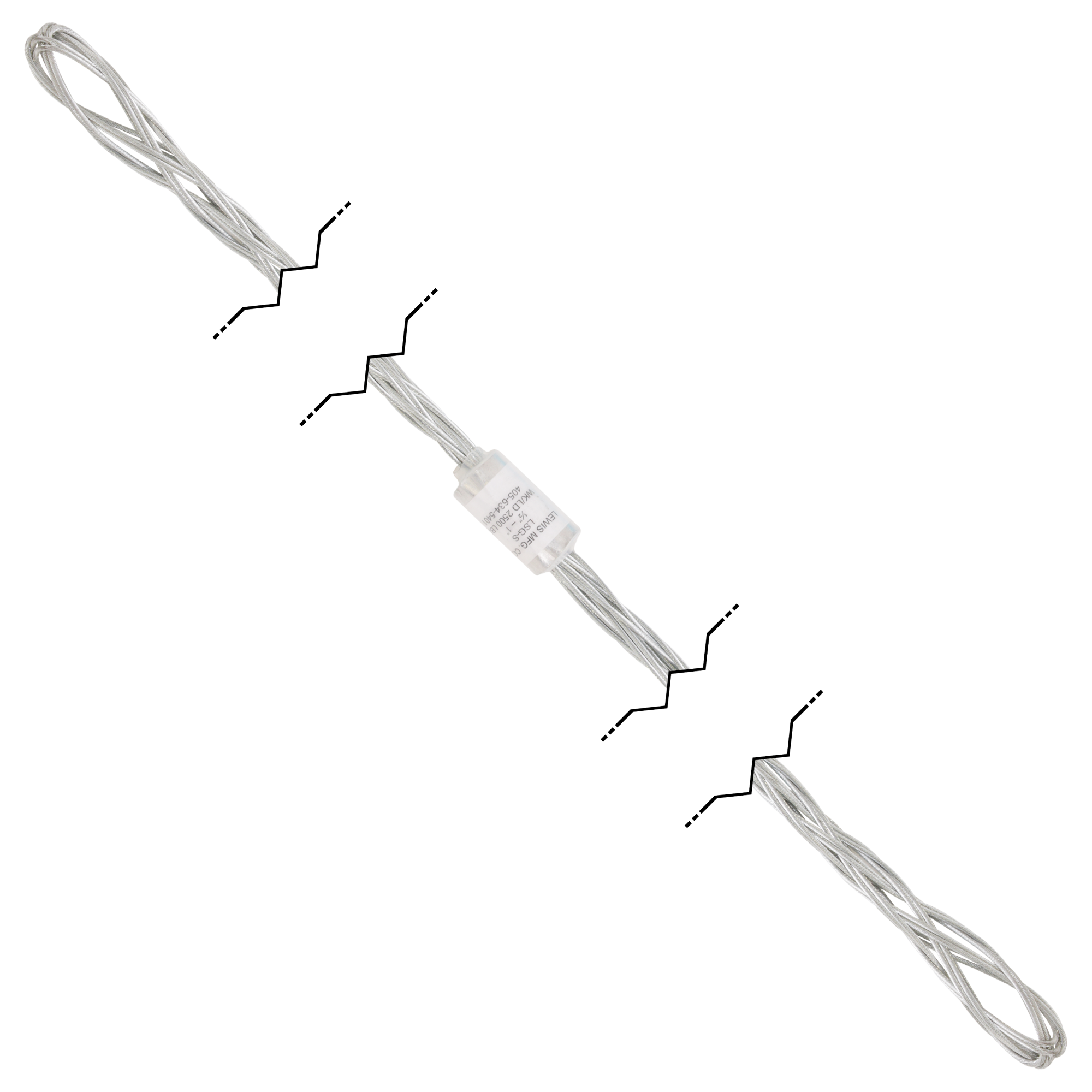 Lewis Snake Grip with Non-Rotating Crimp Lug for 1/4" to 1/2" Cable or ...