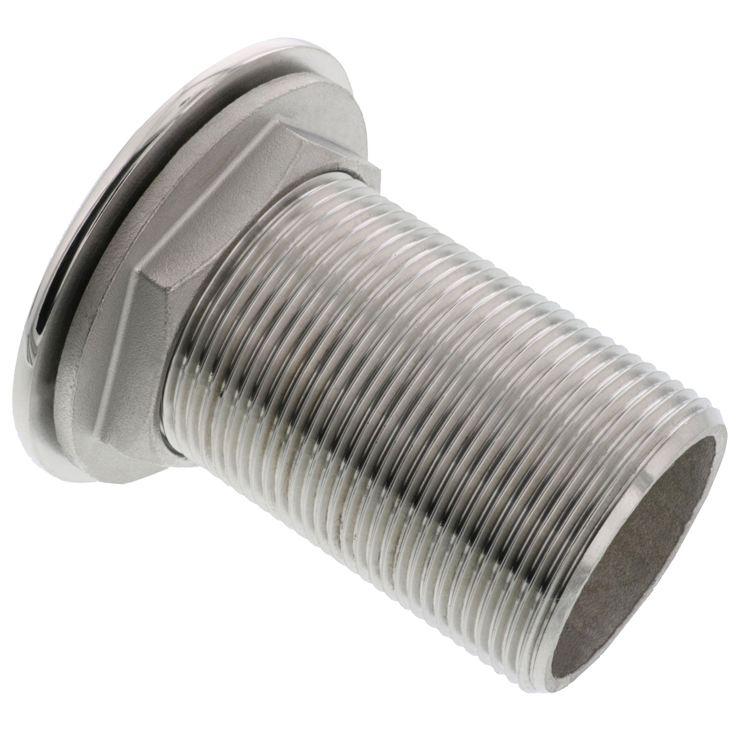 3/4" Stainless Steel Thru Hull Fitting Threads
