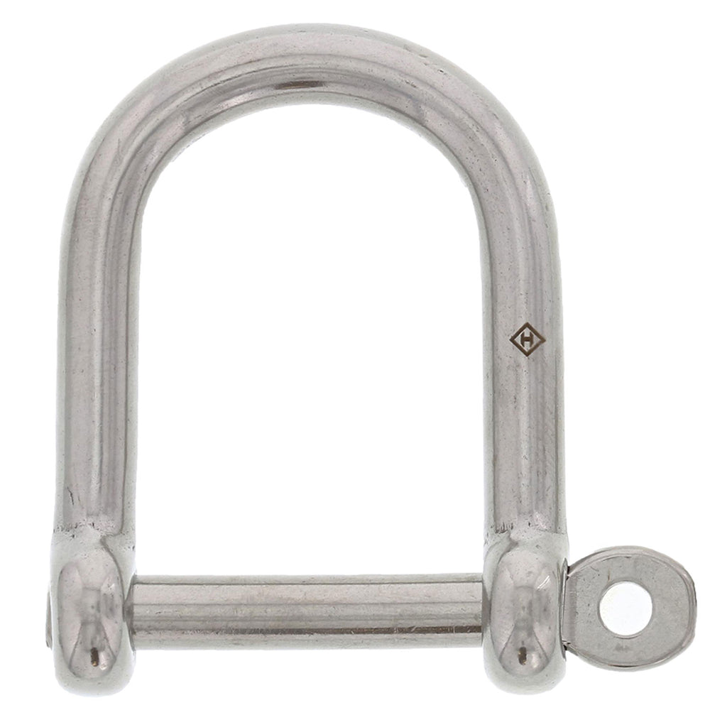 15/32" Stainless Steel Screw Pin Wide D Shackle