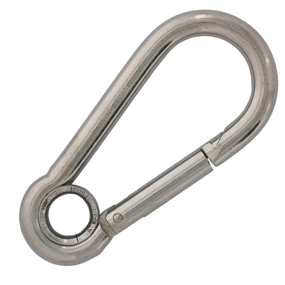 3/16" Stainless Steel Spring Snap Link With Eyelet