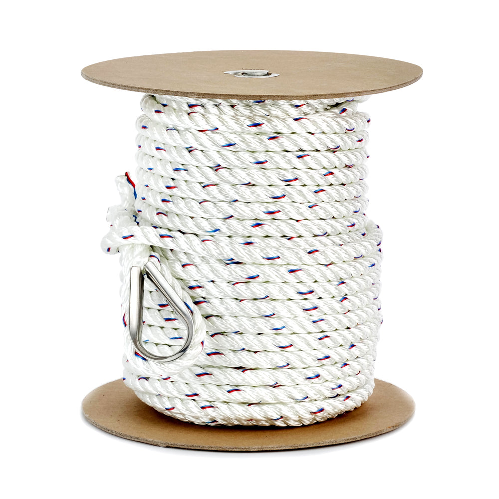 5/8" x 300' 3-Strand Nylon Anchor Line Rope