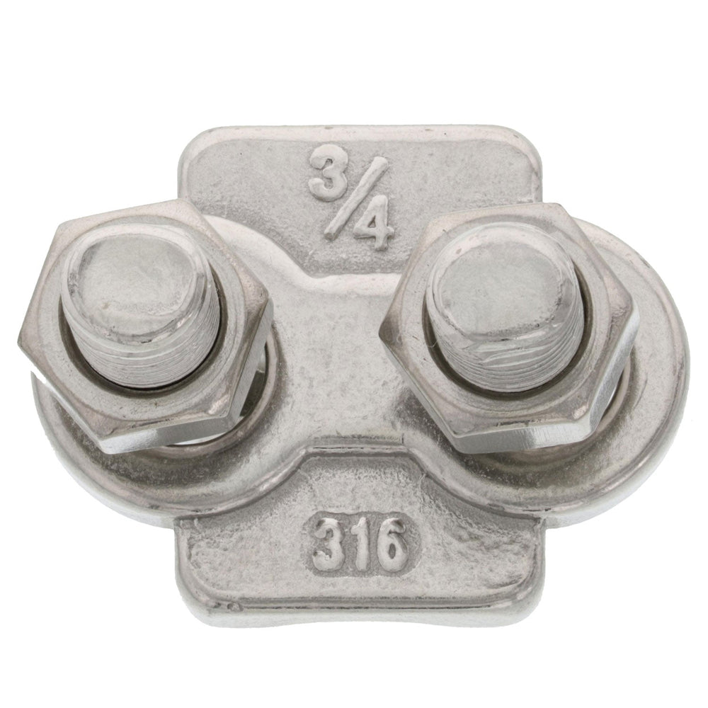 1/8" Type 316, Stainless Steel Cast Wire Rope Clip