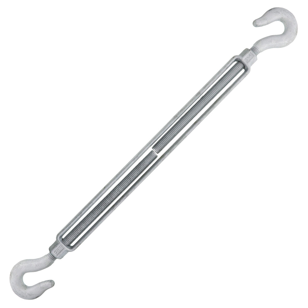 1/4" x 4" Chicago Hardware Hot Dip Galvanized Hook x Hook Turnbuckle