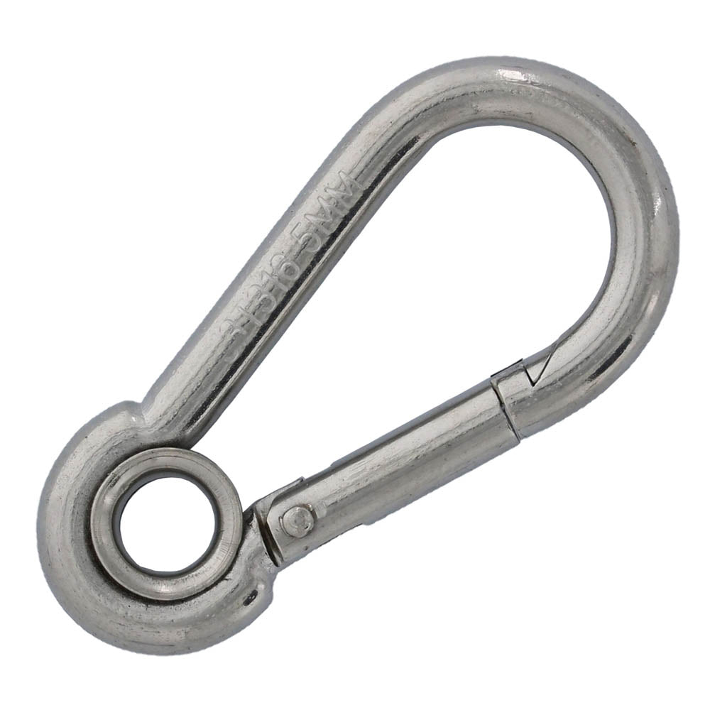 3/16" Stainless Steel Spring Snap Link With Eyelet
