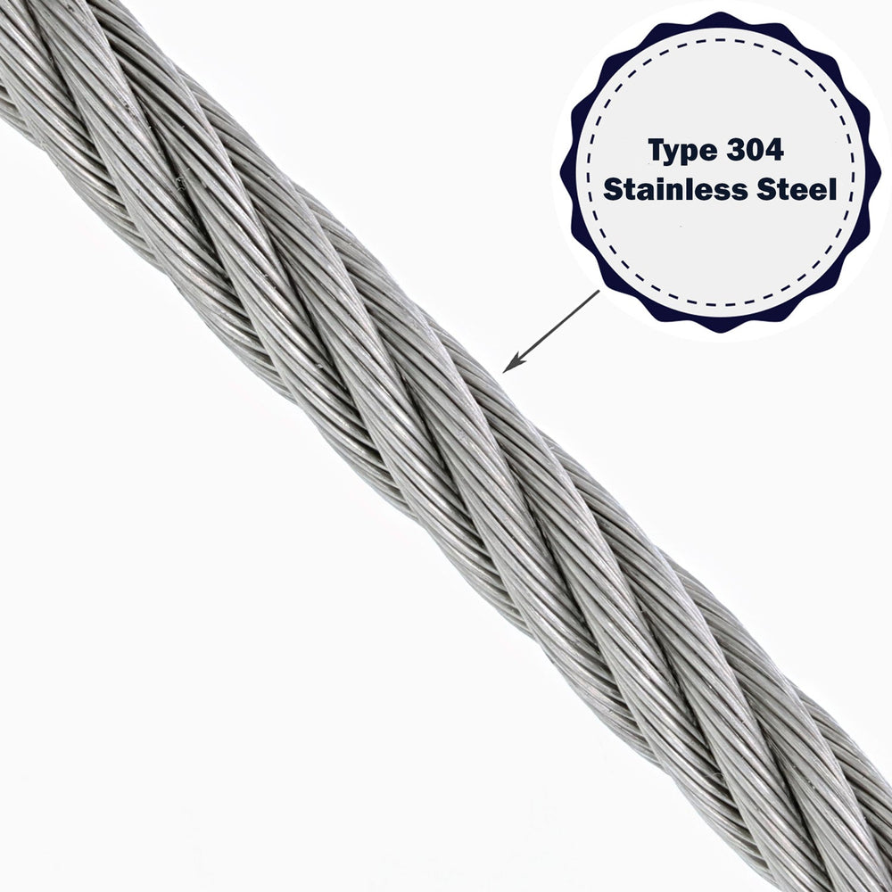 PRO Strand 3/8" X 500', 7x19, Type 304 Stainless Steel Cable